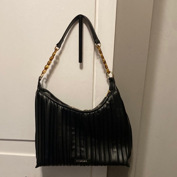 Max Studio | Bags | Max Studio Black With Gold Accent Hobo Shoulder Bag ...